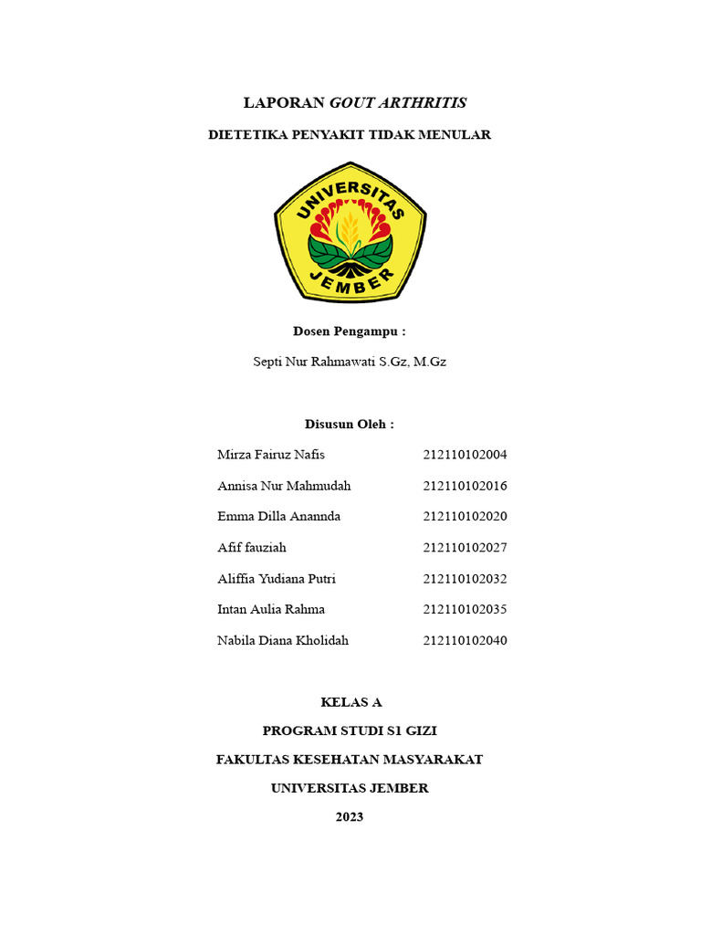 Kelompok 1 - Gout Arthritis | PDF