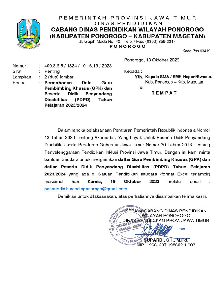 1824 Pendataan GPK-PDPD | PDF