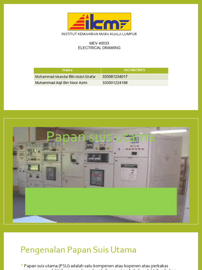 Papan Suis Utama Iskandar | PDF