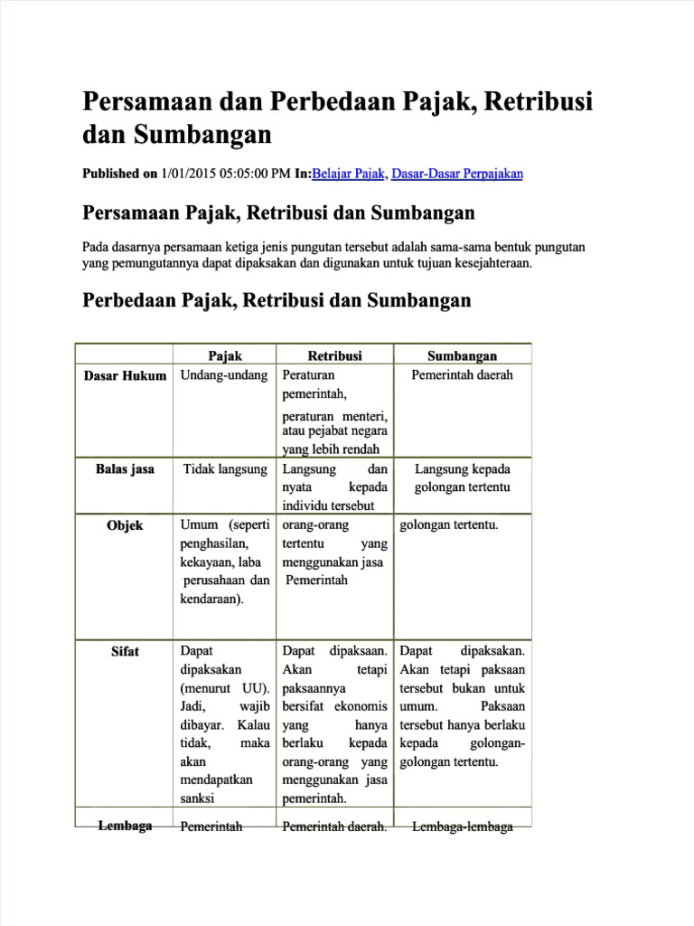 PDF Persamaan Dan Perbedaan Pajak Compress | PDF PDF Persamaan Dan Perbedaan Pajak Compress | PDF