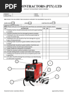 Welding Machine Inspection Checklist | PDF