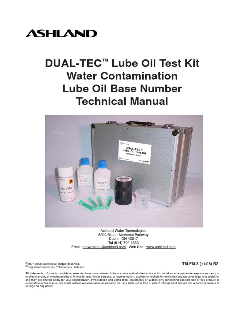 Dual Tec Lub OIl Test Kit | PDF