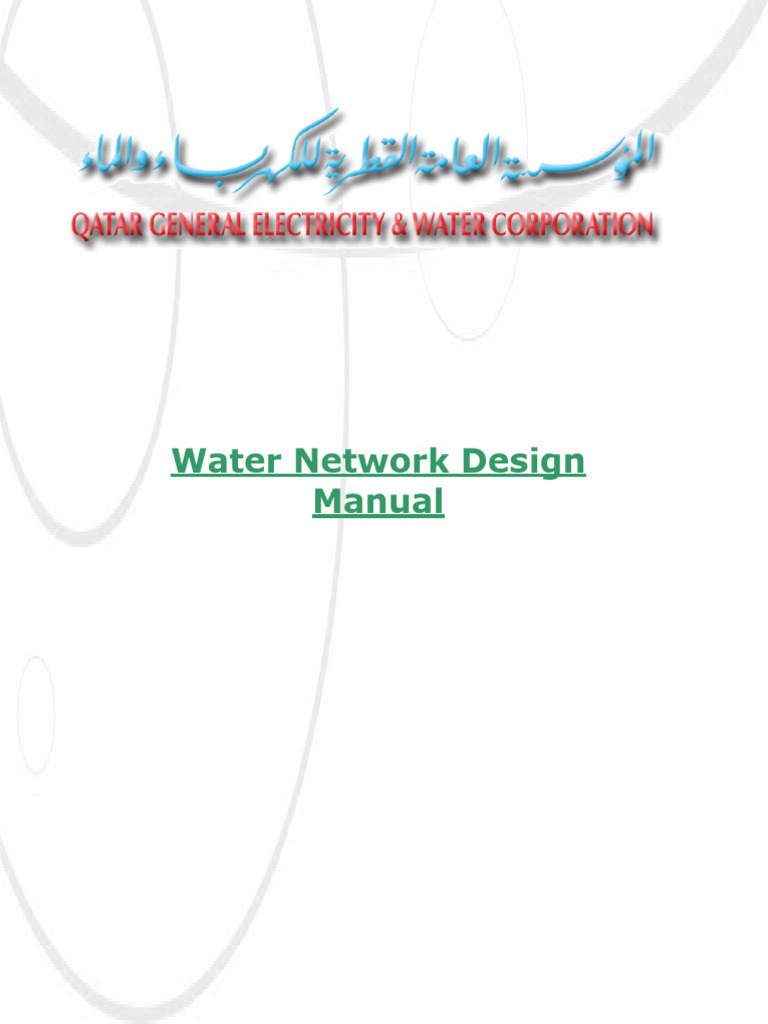 Water Network Design Manual | PDF | Water Supply | Water