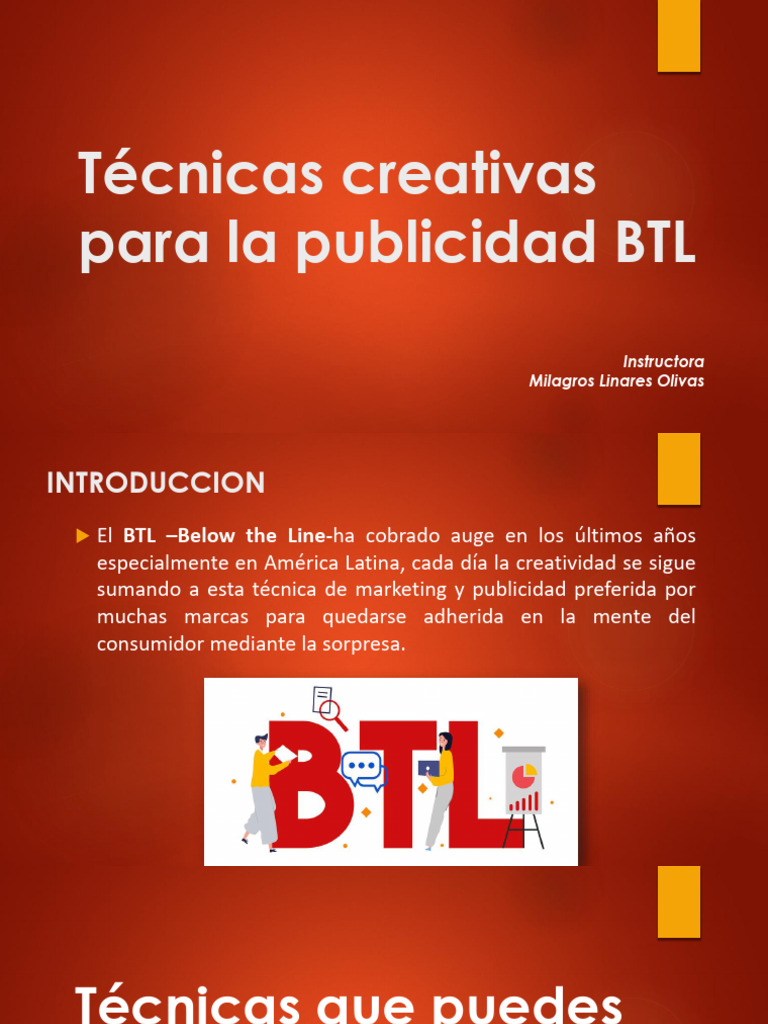 Técnicas Creativas para La Publicidad BTL | PDF