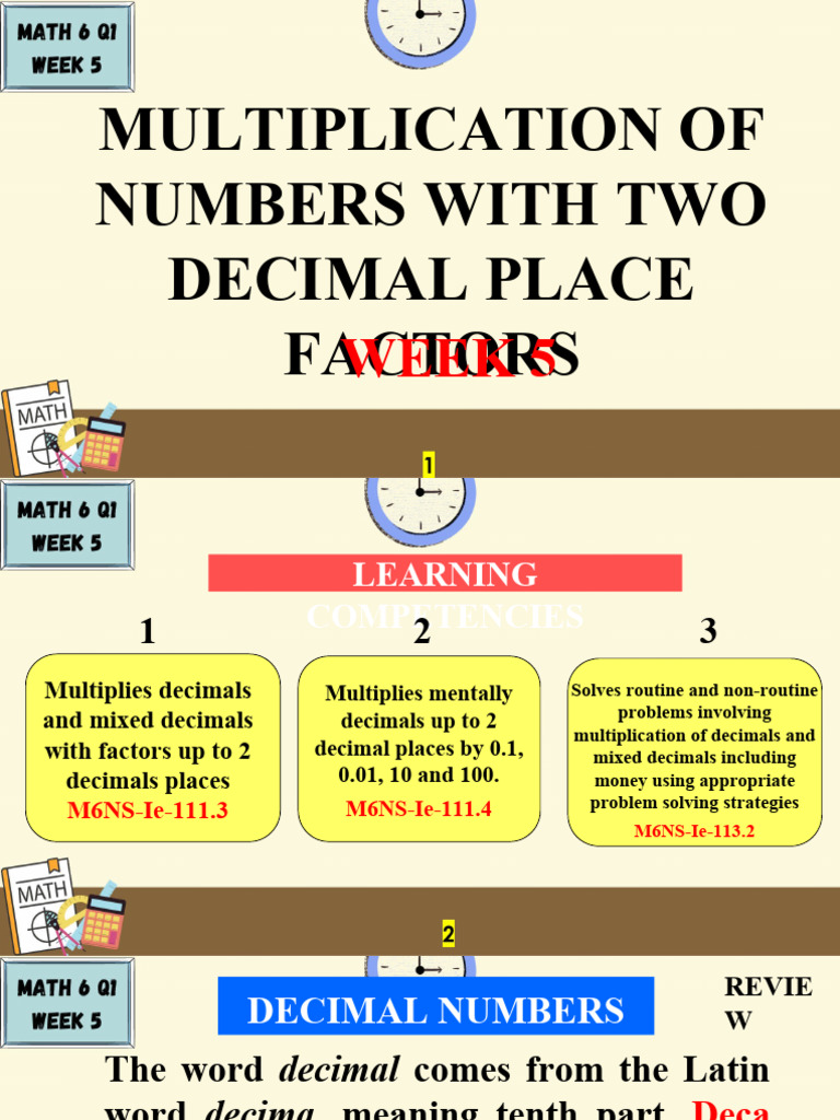 MATH 6 - Q1 - W5 - Multiplication of Numbers With Two Decimal Place ...