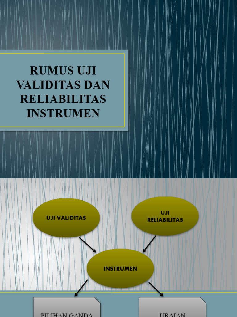RUMUS UJI VALIDITAS DAN RELIABILITAS INSTRUMEN | PDF