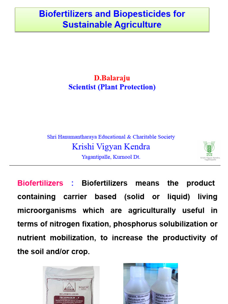 Biofertilizers and Biopesticides Overview | PDF | Biological Pest ...