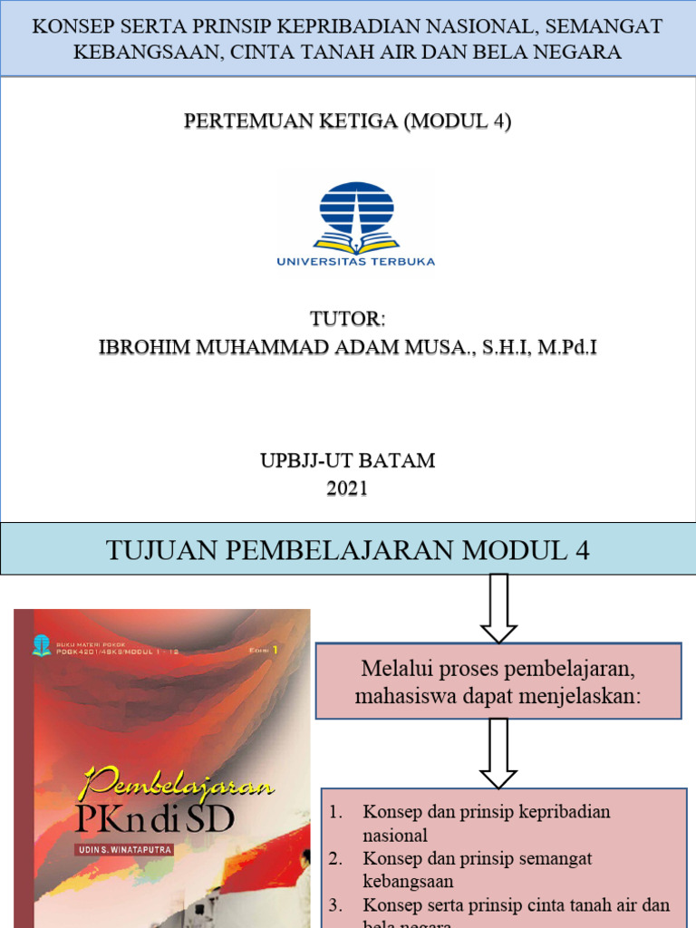 Modul 4 Pembelajaran PKN Di SD | PDF | Ilmu Sosial | Agama & Spiritualitas