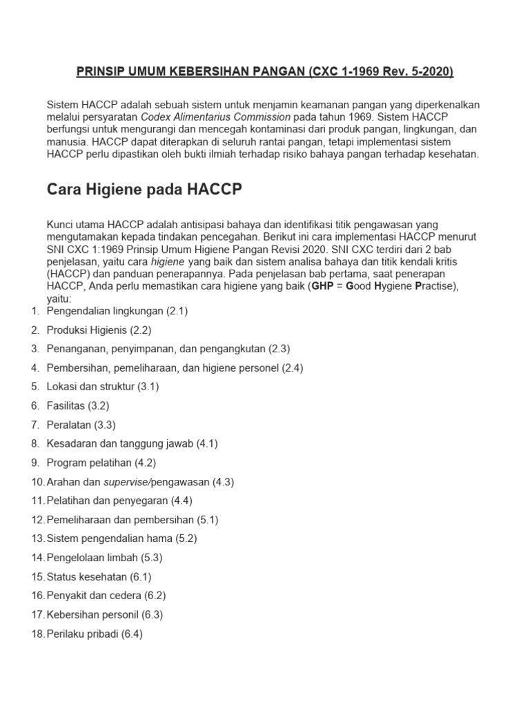 Penjelasan Singkat CXC 1 - 1969 Rev.5 - 2020 | PDF