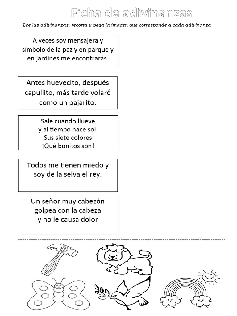 Ficha de Adivinanzas | PDF