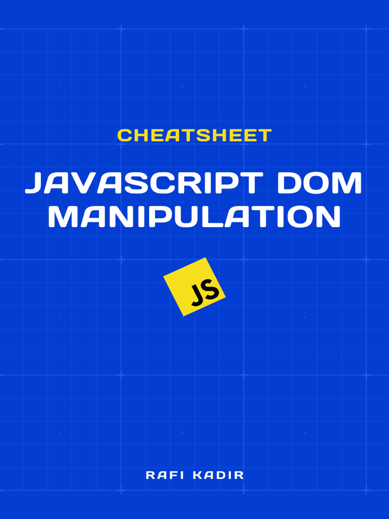 Javascript-DOM-manipulation - Cheatsheet-By-Rafi-Kadir | PDF
