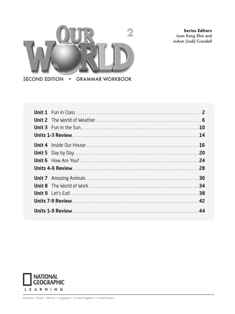 Our World 2E BrE Grammar Workbook 2 | PDF | Linguistics | Linguistic ...