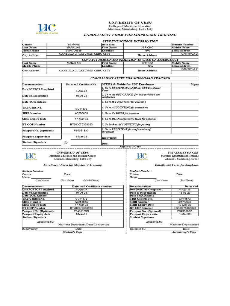 Enrollment Forms | PDF