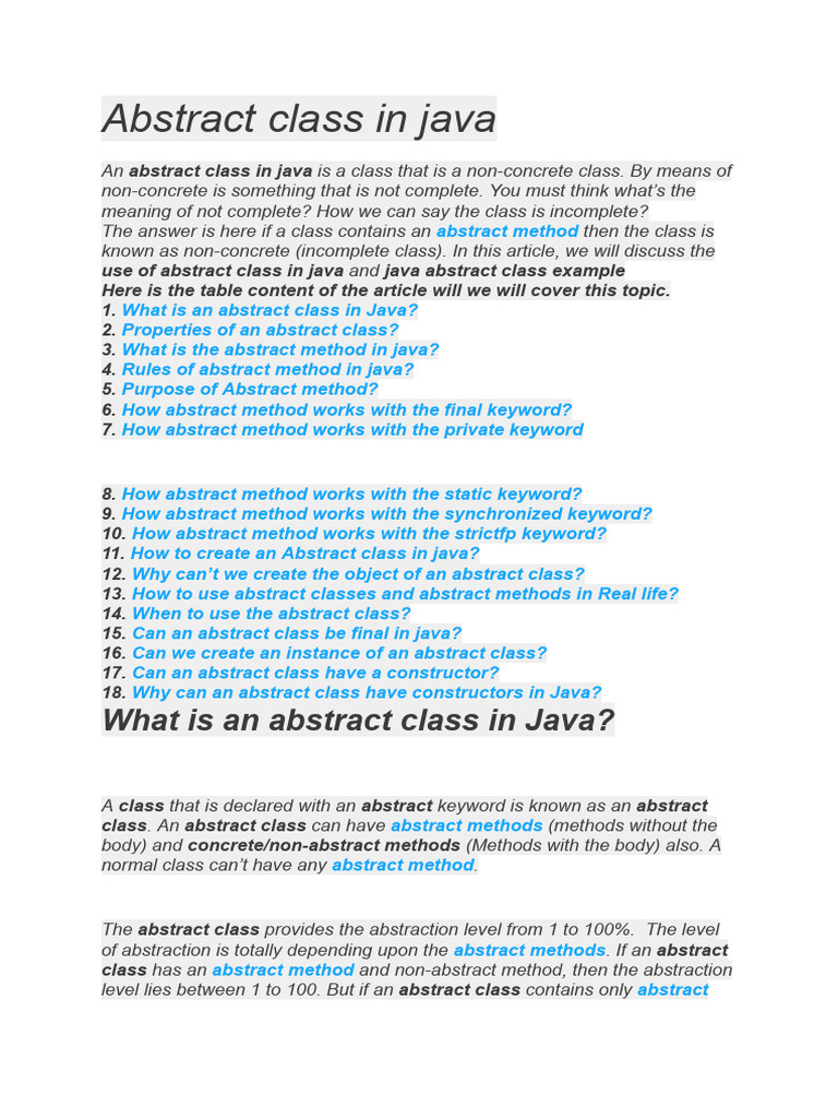 Abstraction in Javaaaaaaaa | PDF | Class (Computer Programming ...
