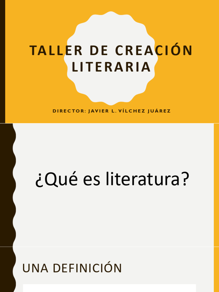 Taller de Creación Literaria | PDF | Prosa | Las artes