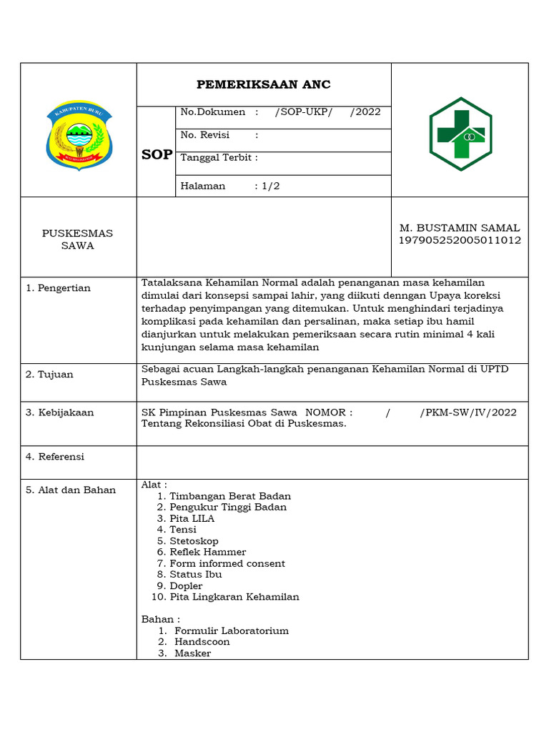 Sop Anc | PDF | Pengembangan Diri