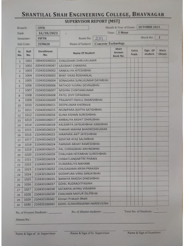 CT MST Seating Arrangement | PDF