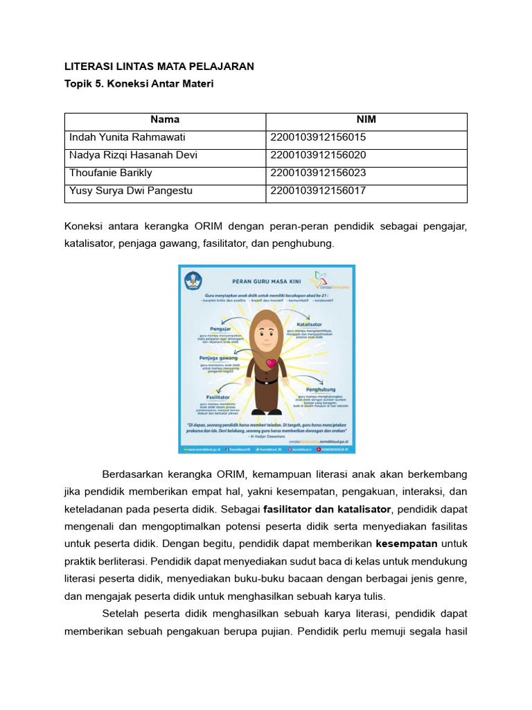 T5. Koneksi Antar Materi LLMP | PDF | Sains & Matematika