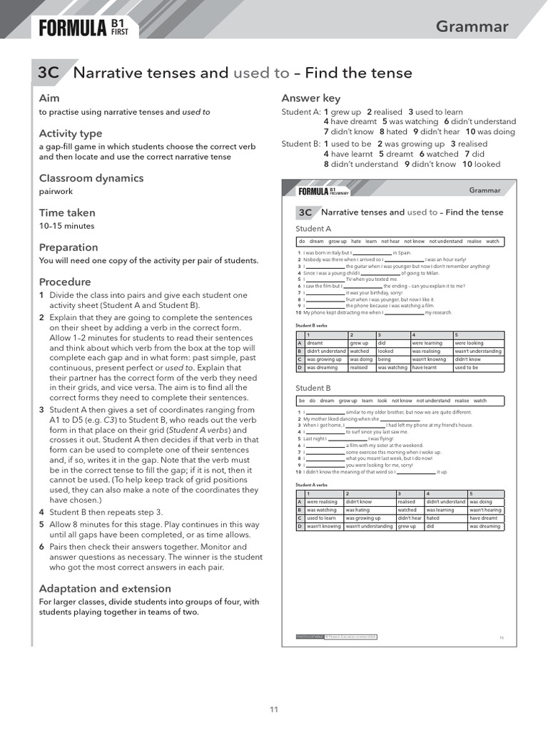 FORM B1 Photocopiables TNs 3C | PDF