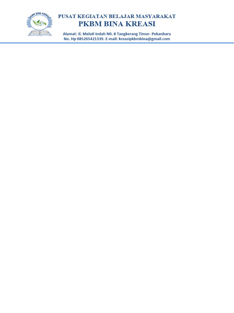 KOP SURAT PKBM BINA KREASI OK (1) | PDF