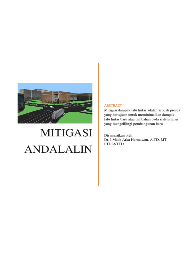 Bahan Ajar Mitigasi Andalalin - PDF | PDF