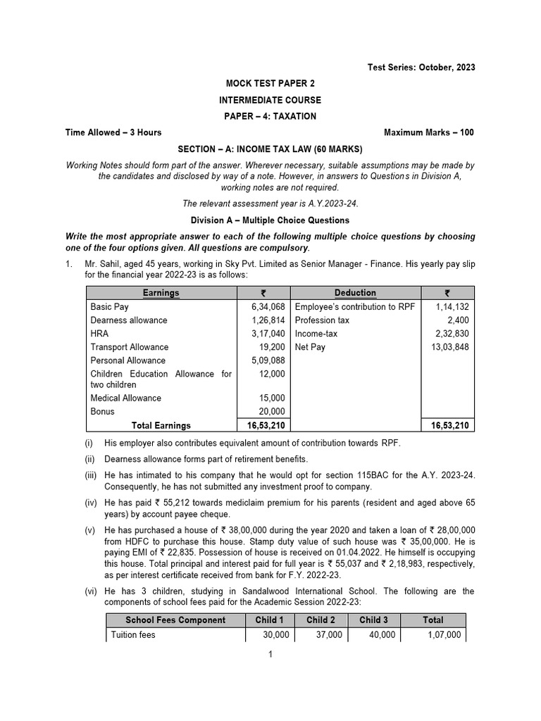 MTP 12 17 Questions 1696512917 | PDF | Taxes | Capital Gains Tax