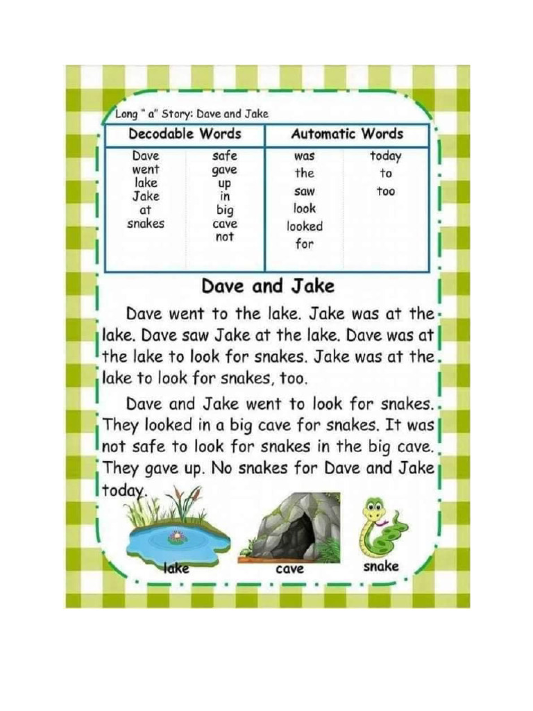 Long Vowel With Stories | PDF