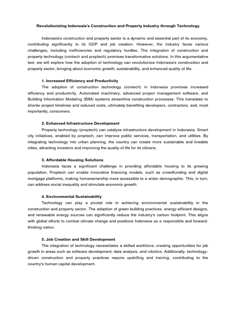 Argumentative - Revolutionizing Indonesia | PDF