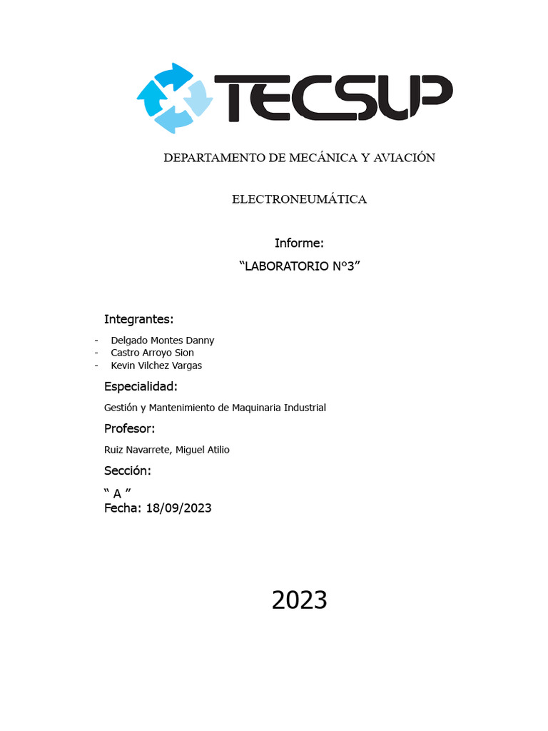 Informe 3 Electroneumatica | PDF