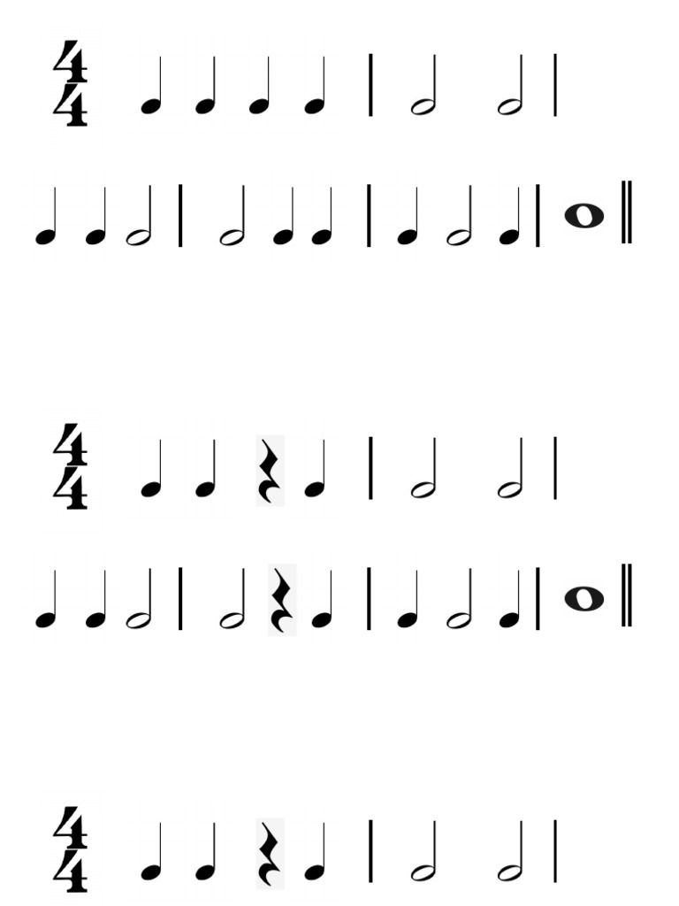 Note Reading Exercises 1 | PDF