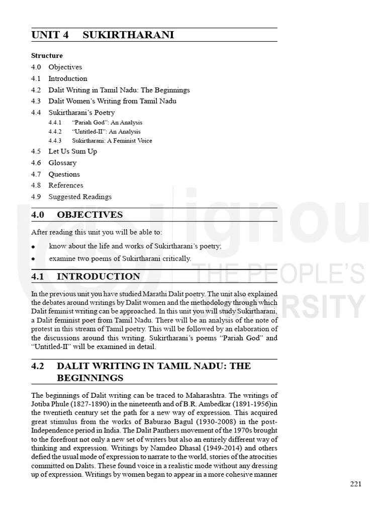Unit 4 | PDF | Dalit | Poetry
