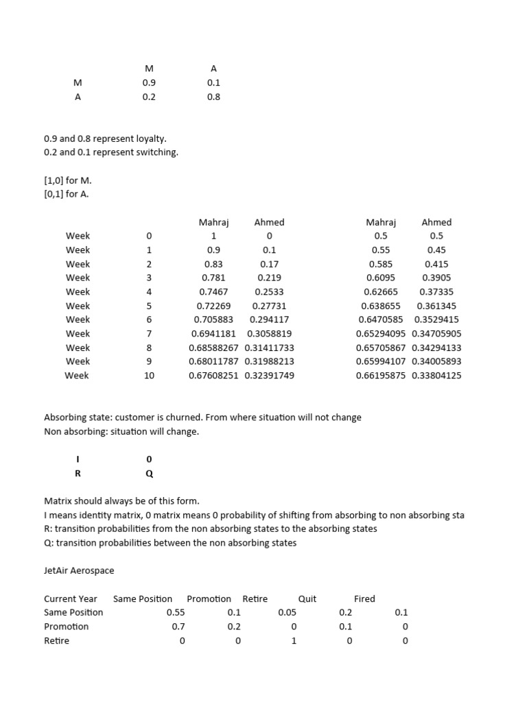 Markov Analysis | PDF