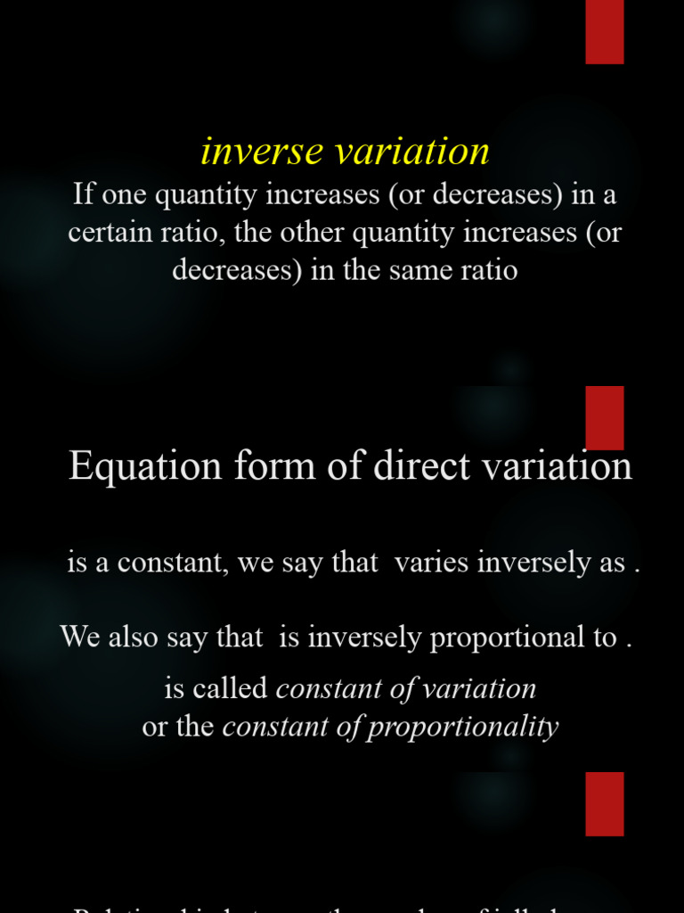 Inverse Proportion | PDF