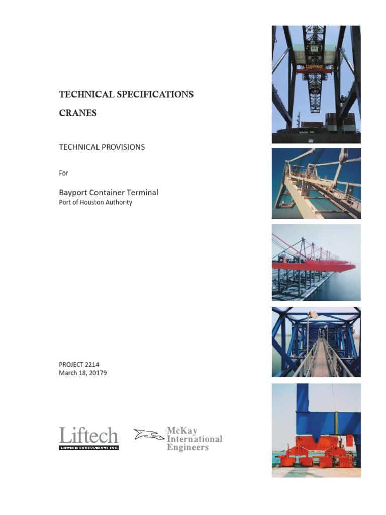 Technical Specifications 7+5 ( ('2&.6,' ( (/ (&75,&&217$,1 (5 CRANES) 25:+$5) 12 | PDF | Crane ...
