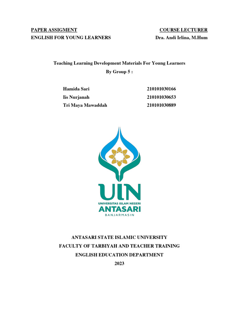 Teaching Learning Development Materials For Young Learners | PDF