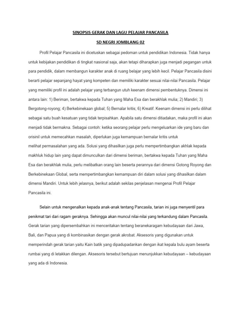 Sinopsis Pancasila | PDF