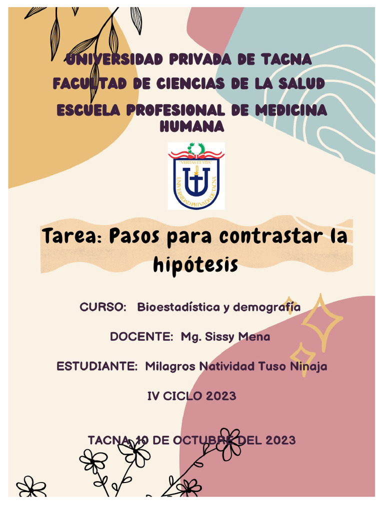 PASOS PARA CONTRASTAR LA HIPÓTESIS_Milagros Tuso | PDF | Media ...