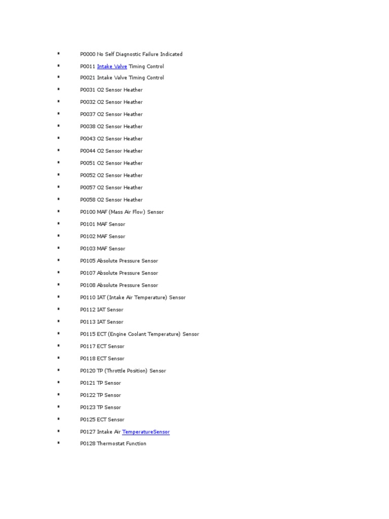 Infiniti G37 OBD II Codes | PDF | Throttle | Valve