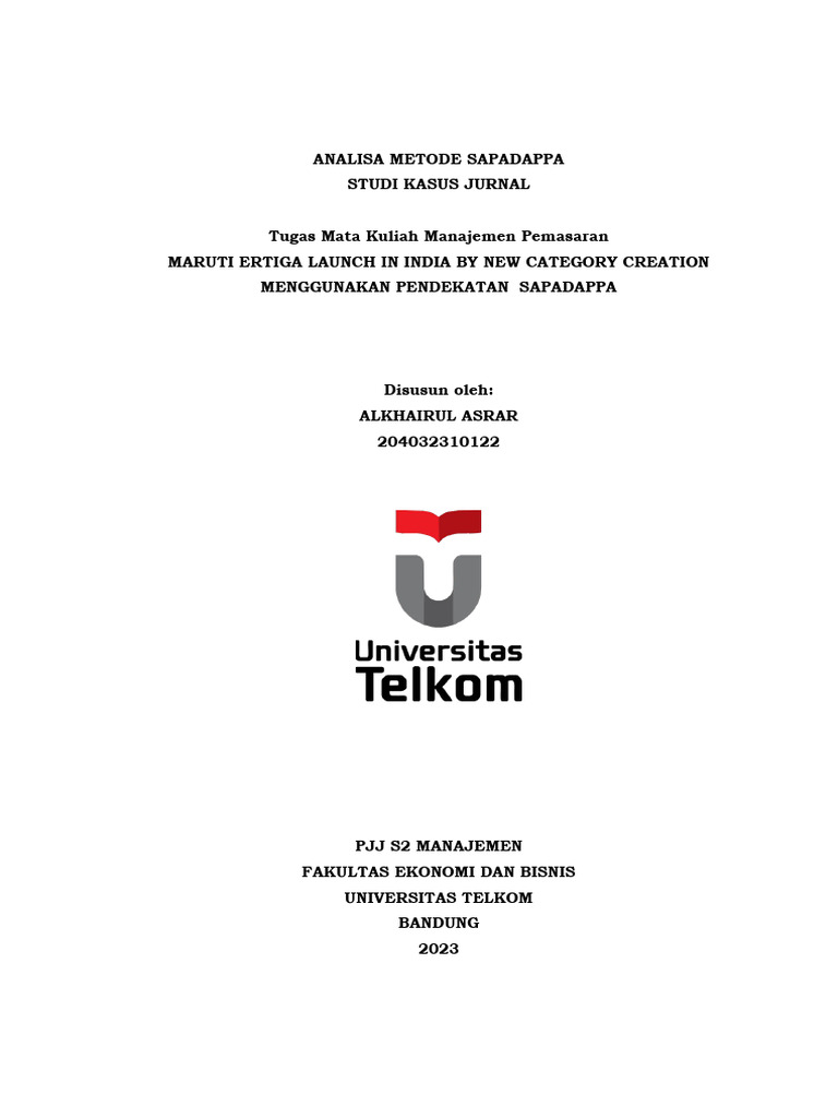 Tugas Sapadapa Maruti Ertiga Alkhairul Asrar | PDF | Pengelolaan ...
