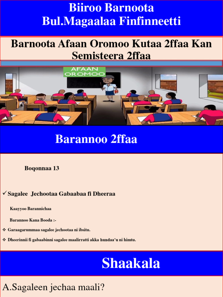 Afaan Oromoo Kutaa 2ffaa 2 | PDF