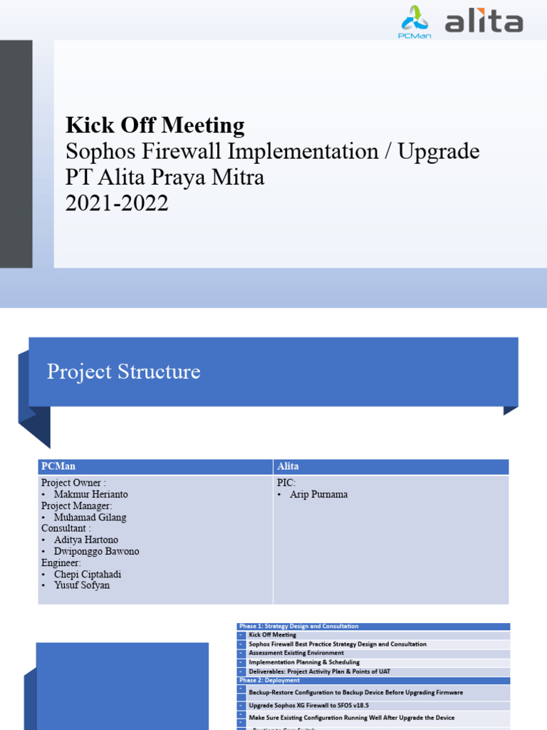 Kick Off Meeting - Sophos Firewall Implementation or Upgrade - Alita ...