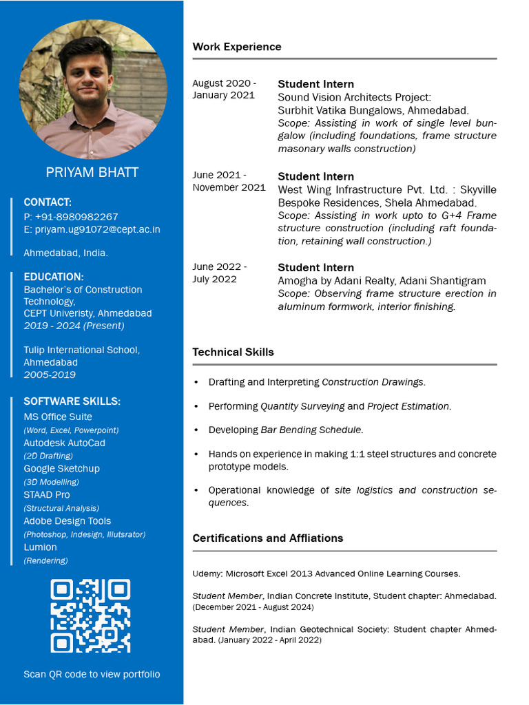 Aspiring Construction Professional | PDF