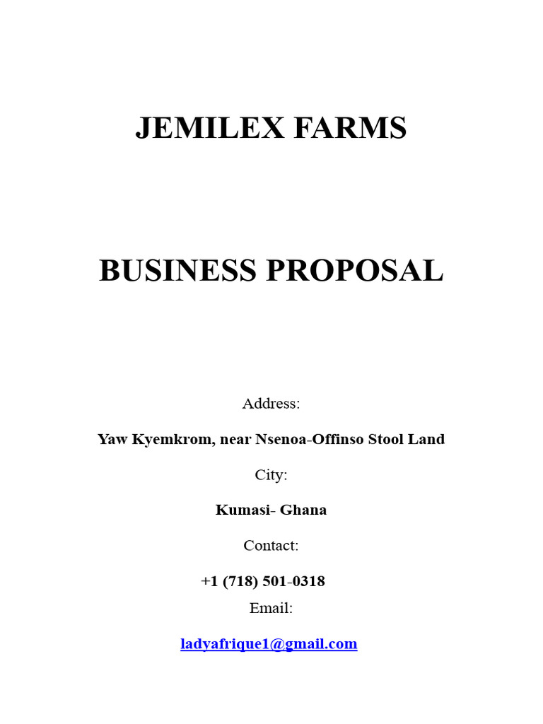 Farm Proposal | PDF