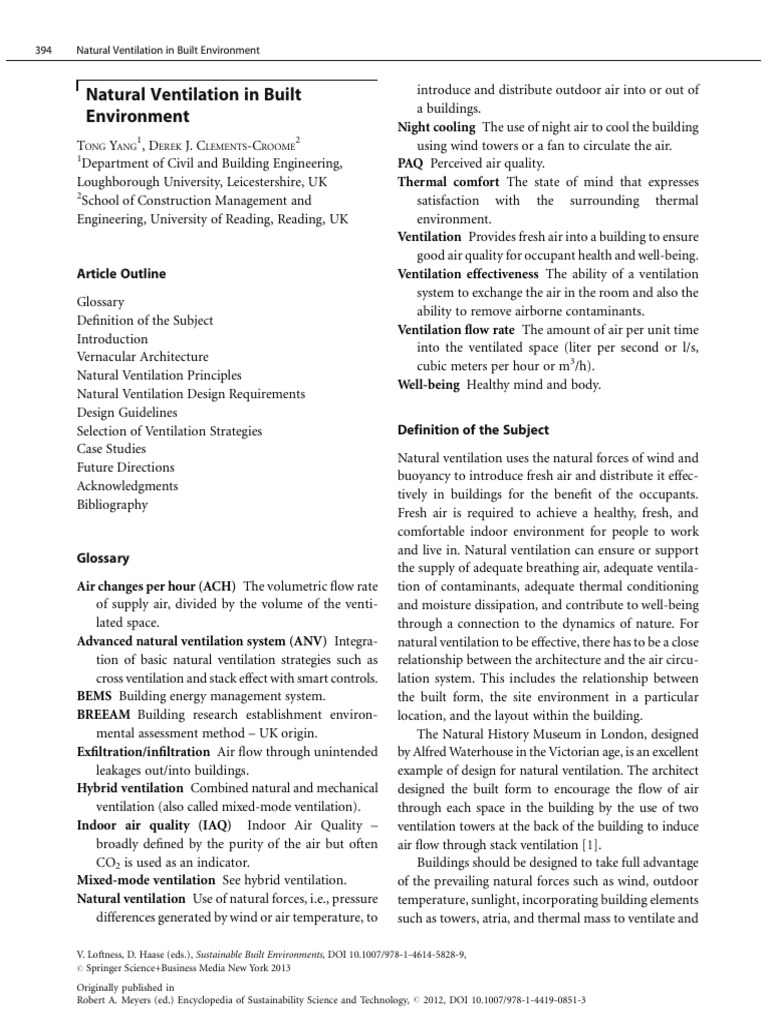 Natural Ventilation | PDF