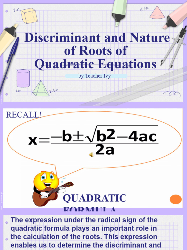 Lesson6.-Nature of Roots | PDF