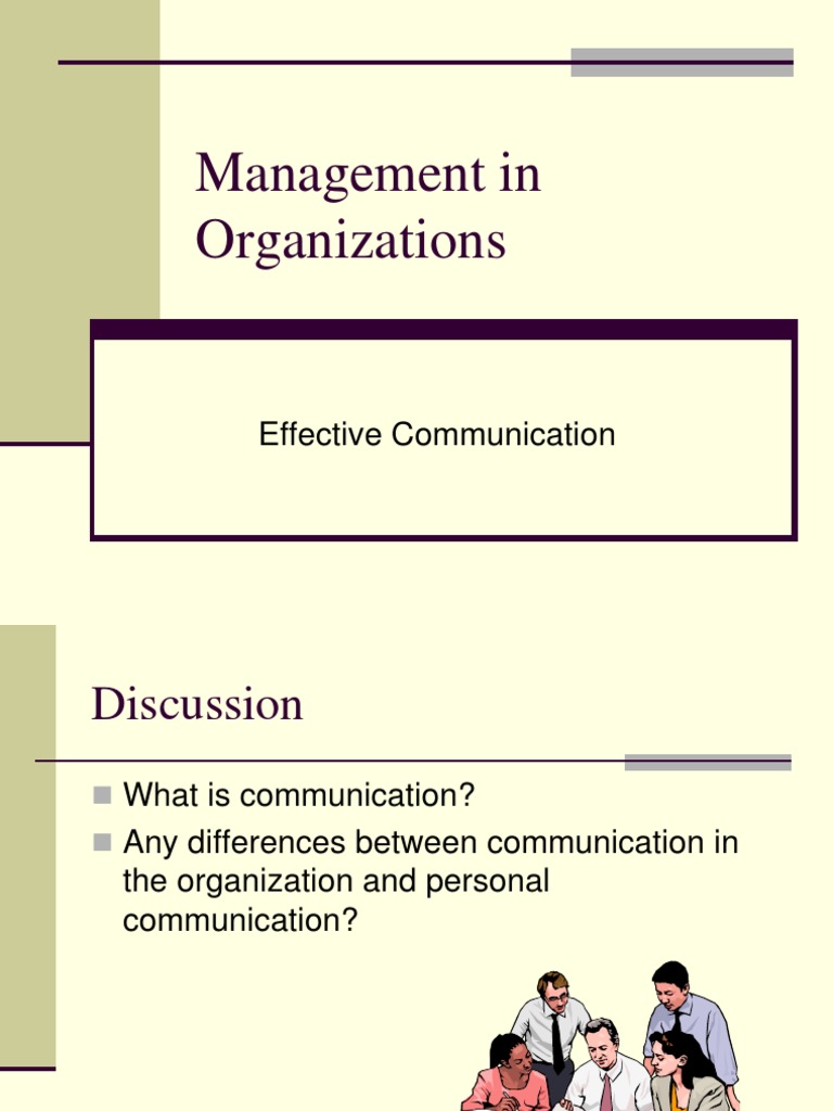 Management in Organizations: Effective Communication | PDF | Nonverbal ...
