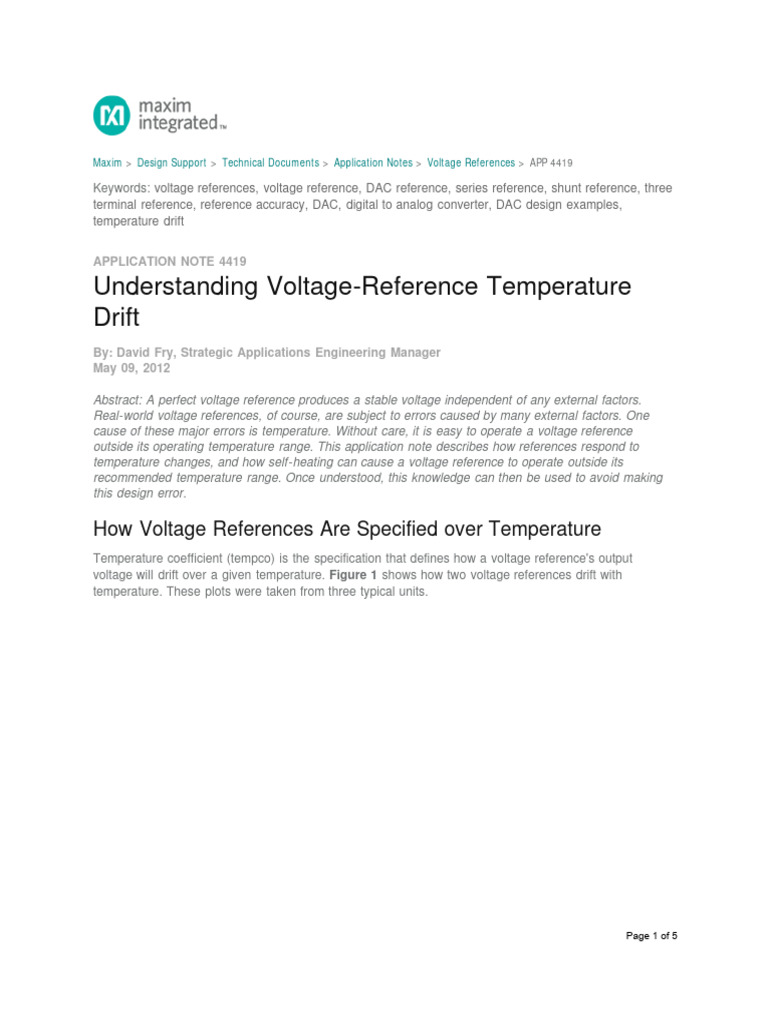 Understanding Voltage-Reference Temperature Drift | PDF | Metrology ... Understanding Voltage-Reference Temperature Drift | PDF | Metrology ...