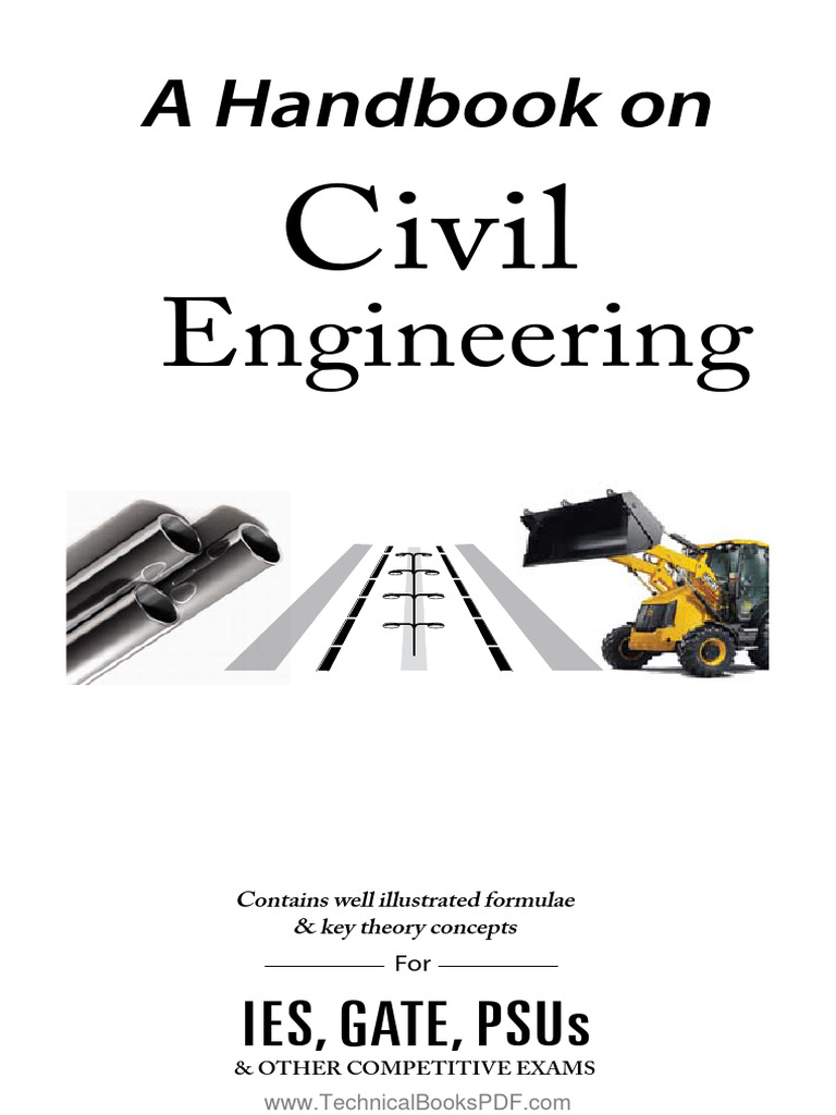 A Handbook On Civil Engineering Contains Well Illustrated Formulae and Key Theory Concepts For ...