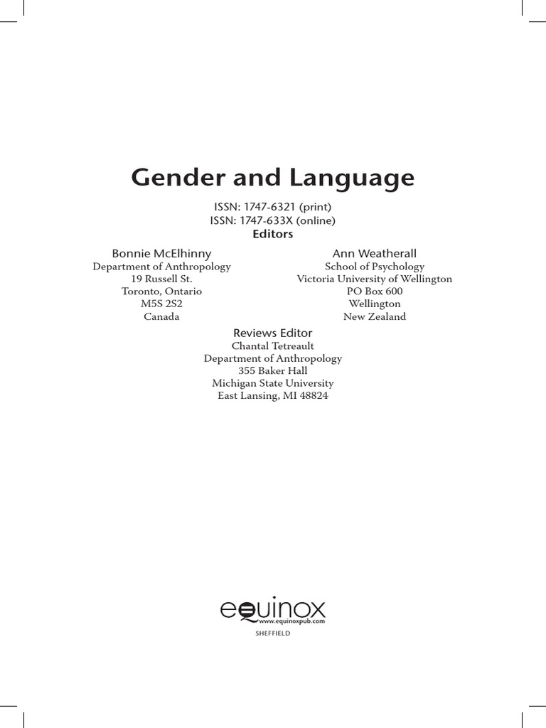 Gender and Power in The Language Standar | PDF