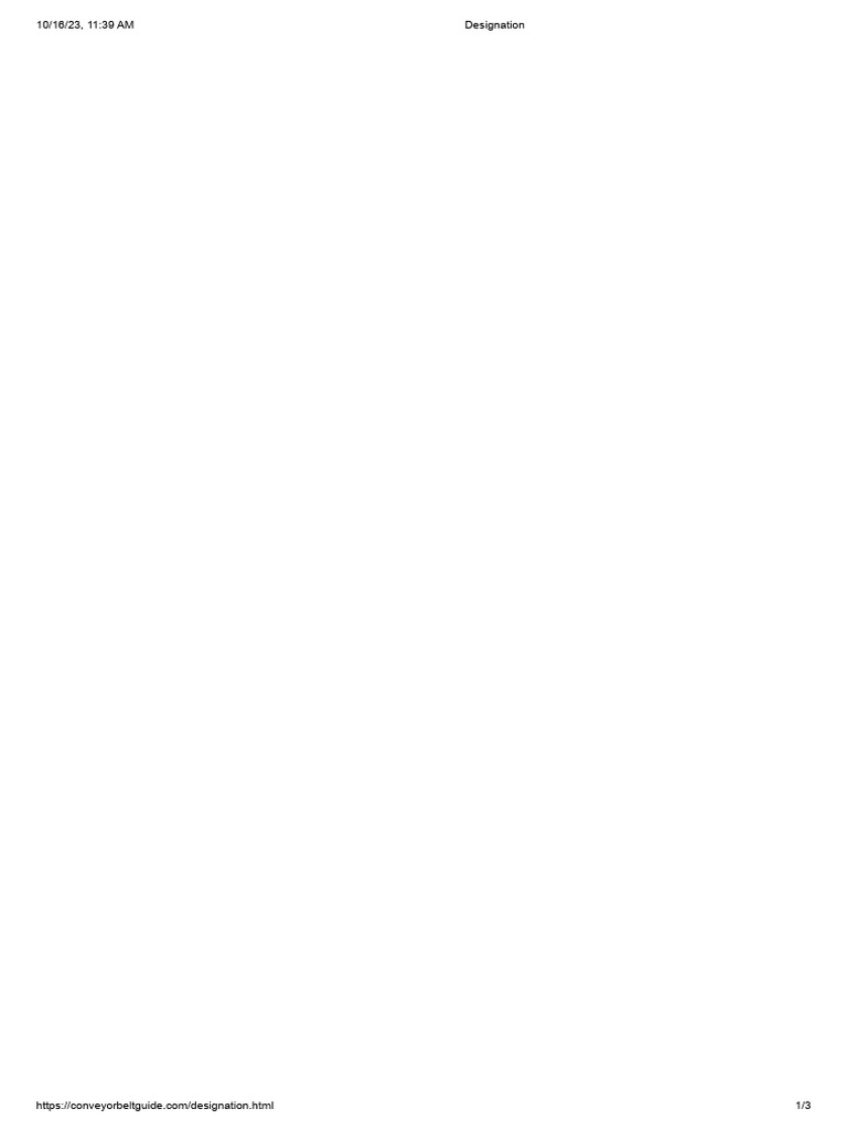 Designation Guide | PDF | Belt (Mechanical) | Building Engineering